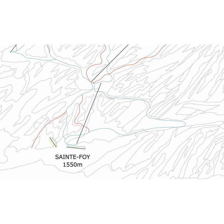 Sainte-Foy Ski Piste Map Wall Print | Sainte-Foy Poster | Backcountry Books